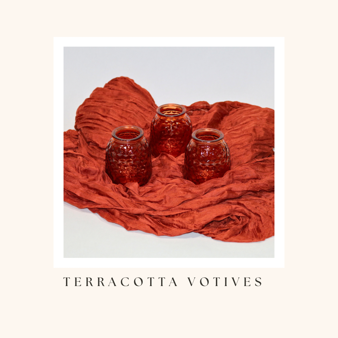Terracotta Glass Votives – Perfect Day Decorating