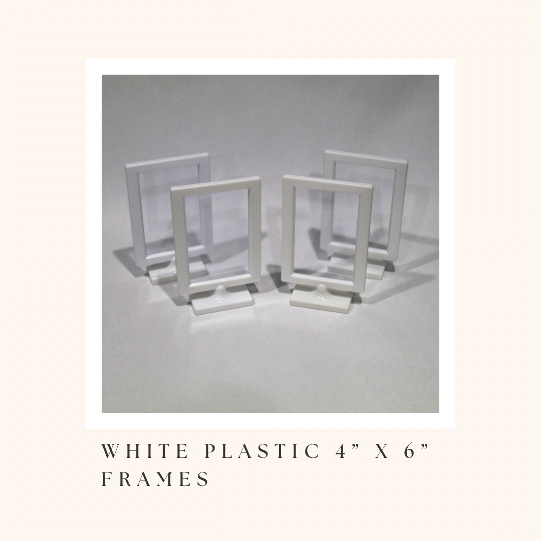 White Plastic 4” x 6” Frames – Perfect Day Decorating