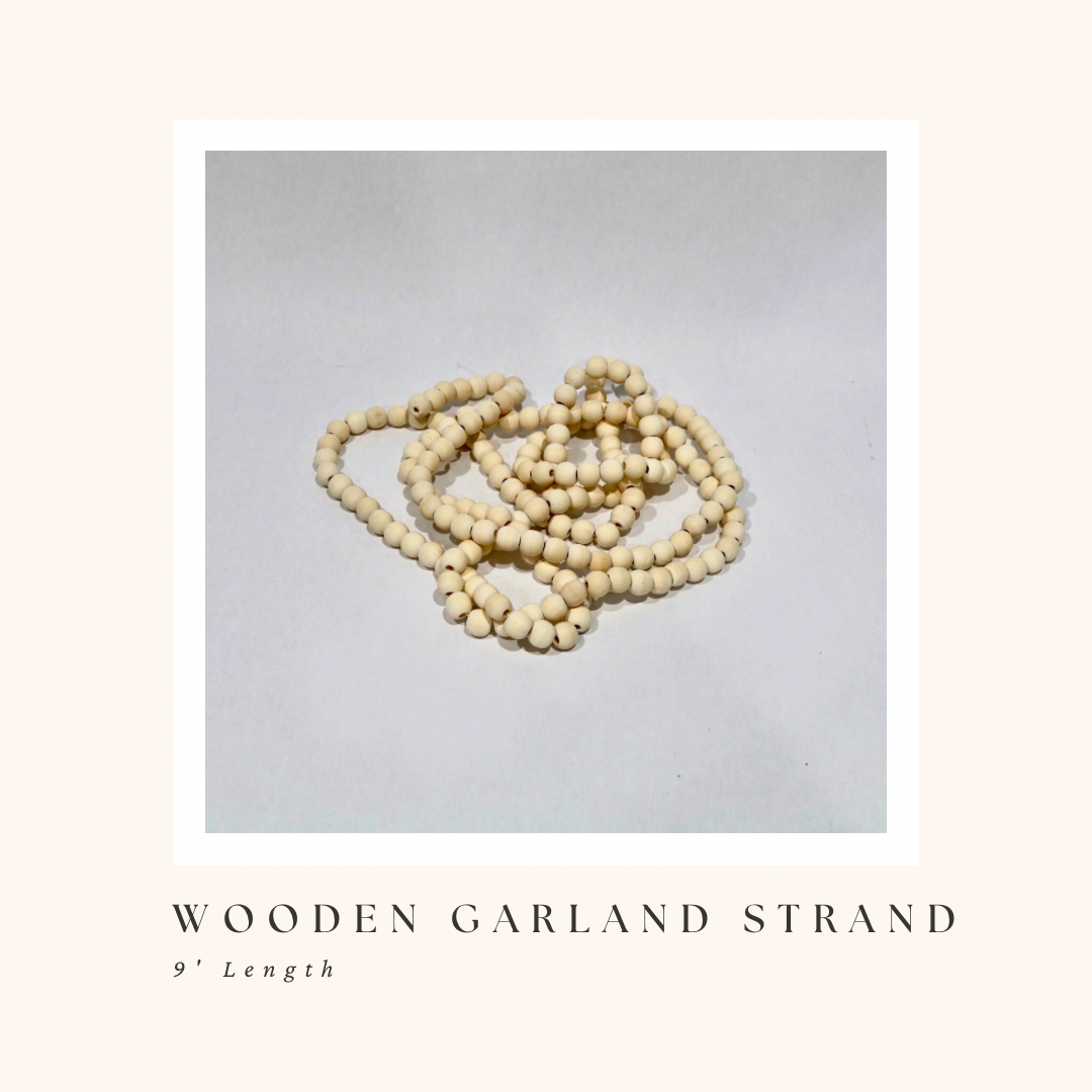 9' Wooden Garland Strand – Perfect Day Decorating