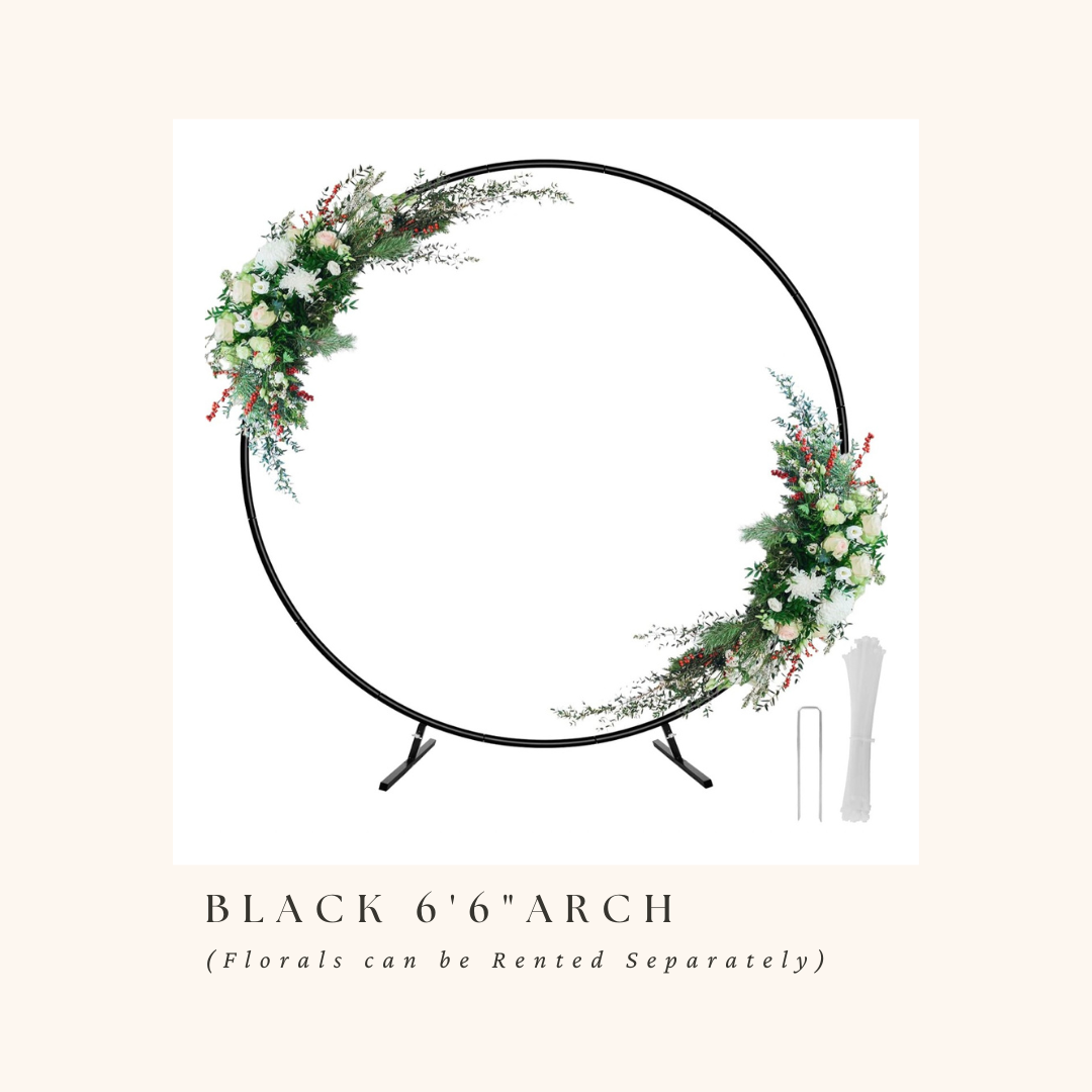 Black 6' 6" Large Round Arch – Perfect Day Decorating