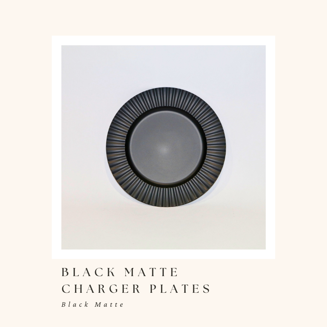 Black Matte Charger Plates – Perfect Day Decorating