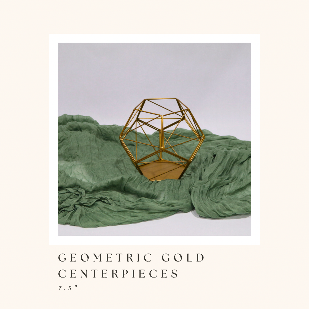 Geometric Gold Centerpieces – Perfect Day Decorating
