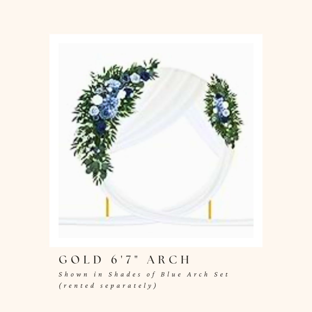 Gold 6' 7" Large Round Arch – Perfect Day Decorating